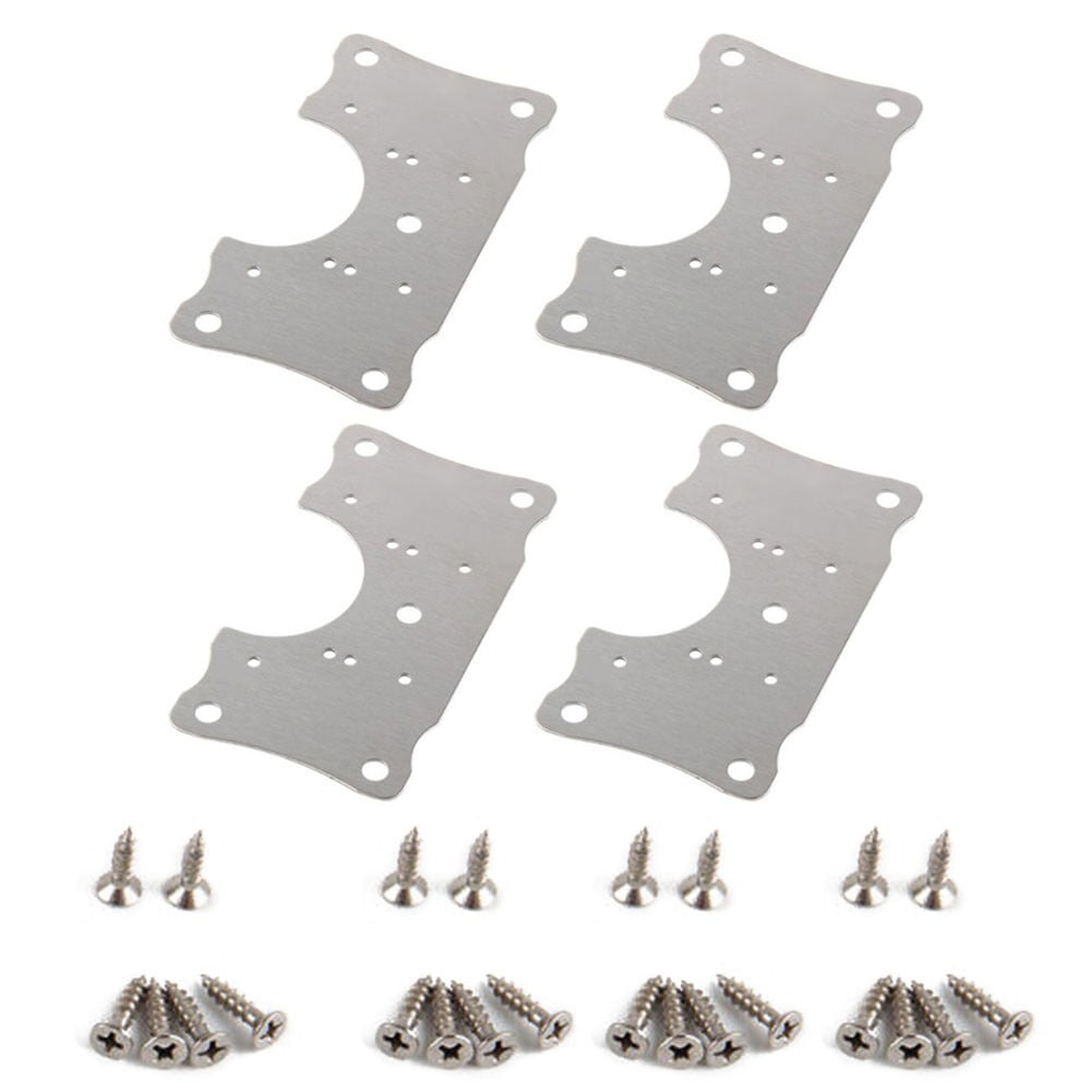 4PCS Stainless Steel Cabinet Hinges Repair Kit with Fixing Screws for ...