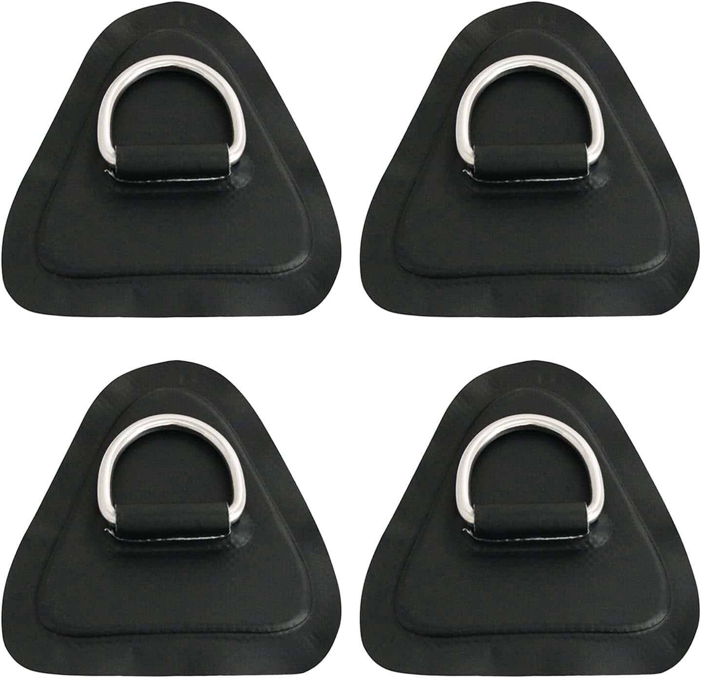 4PCS Stainless Steel D-Ring Circular Patch with Triangular Base for ...