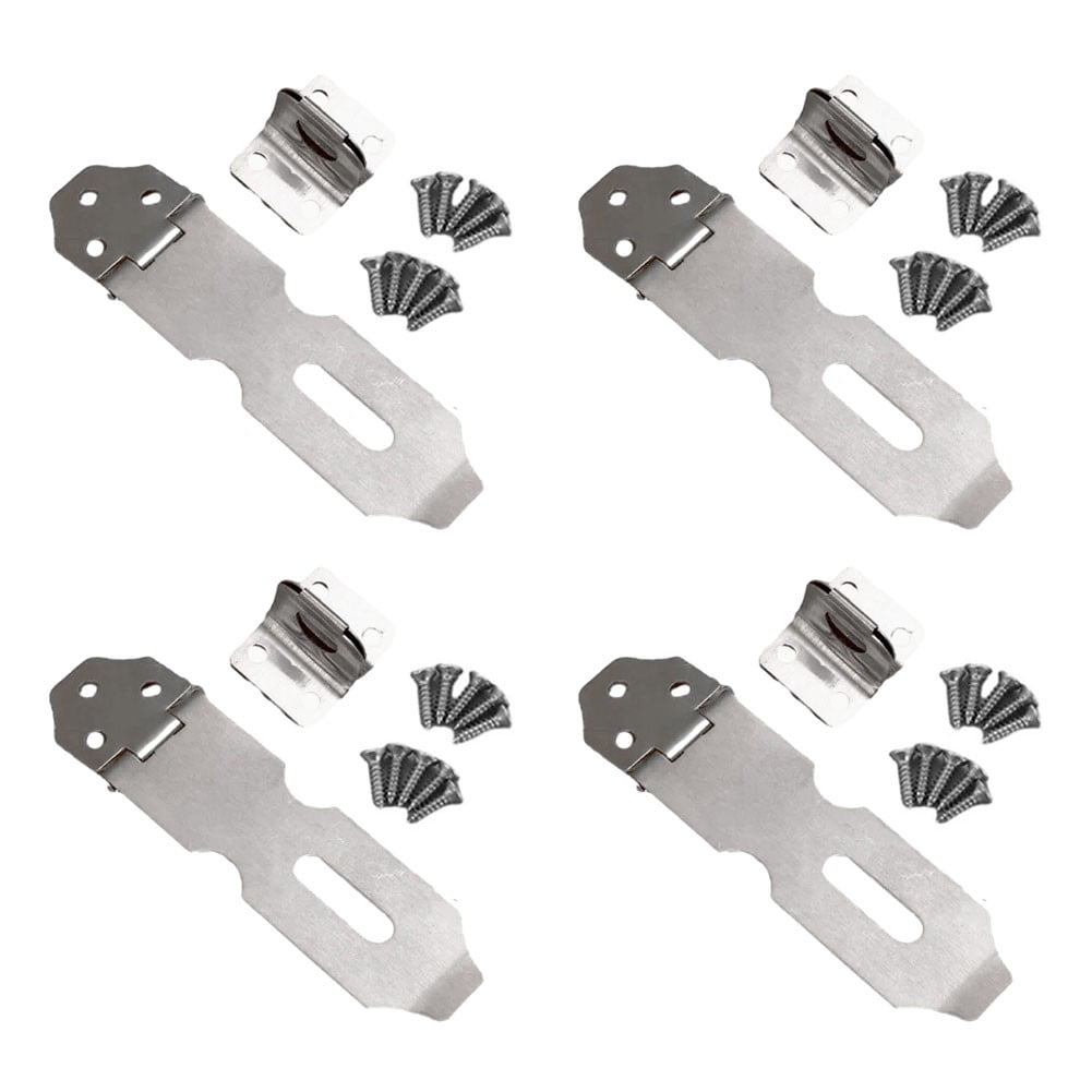 4PCS Stainless Steel Folding Anti-Theft Door Buckle Lock Set for ...
