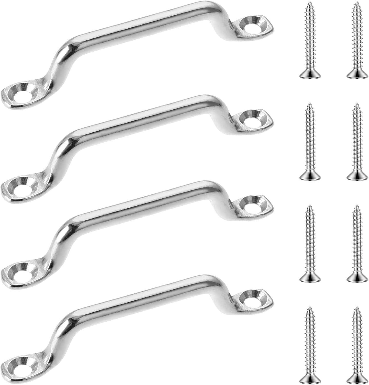 4PCS Stainless Steel Footman Loop, Bimini Top Strap Footman Loop Pad ...