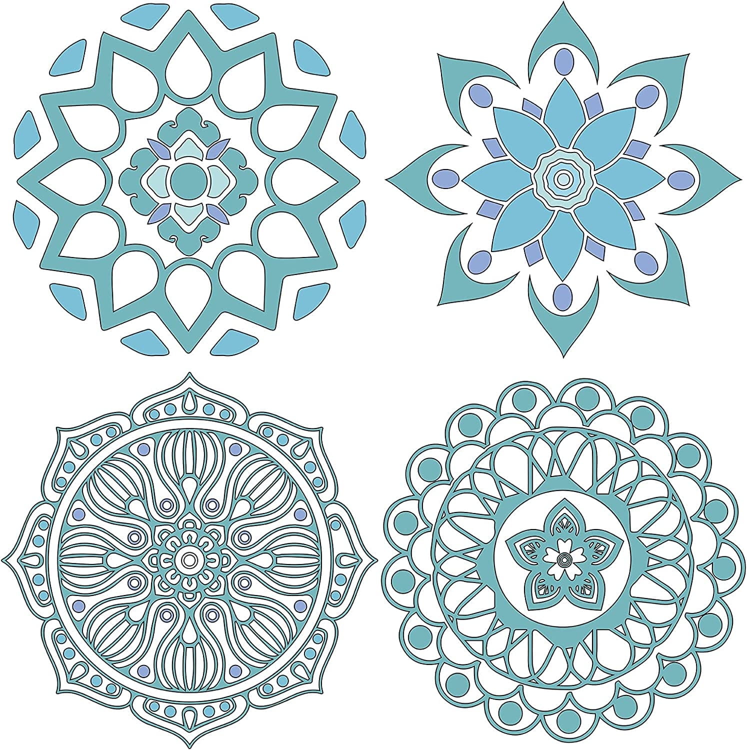 4PCS Static Window Clings Decal Anti Collision Glass Stickers Non ...