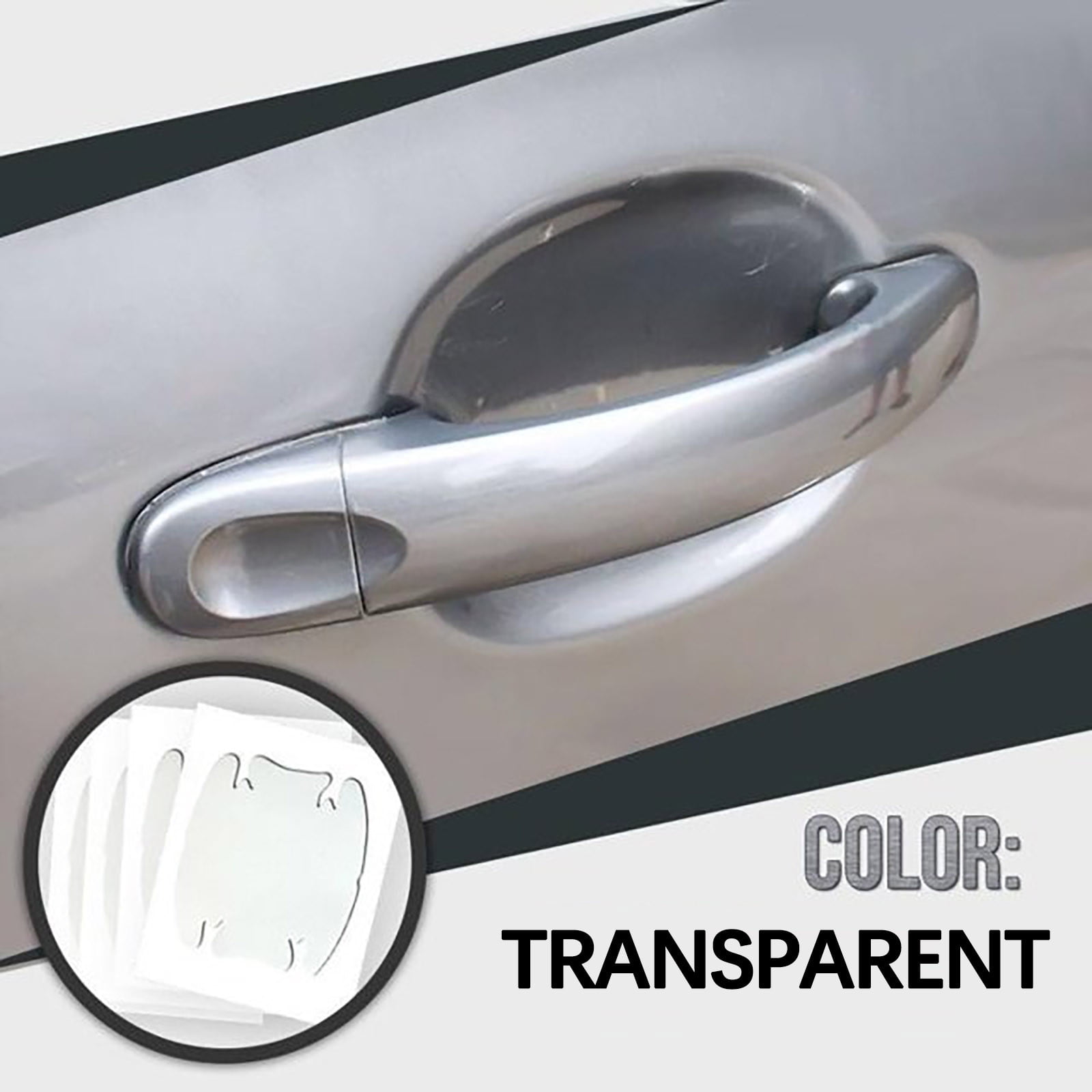 4PCS Sticker, Carbon Fiber Anti-Scratches Car Door Cup Protector, Non ...