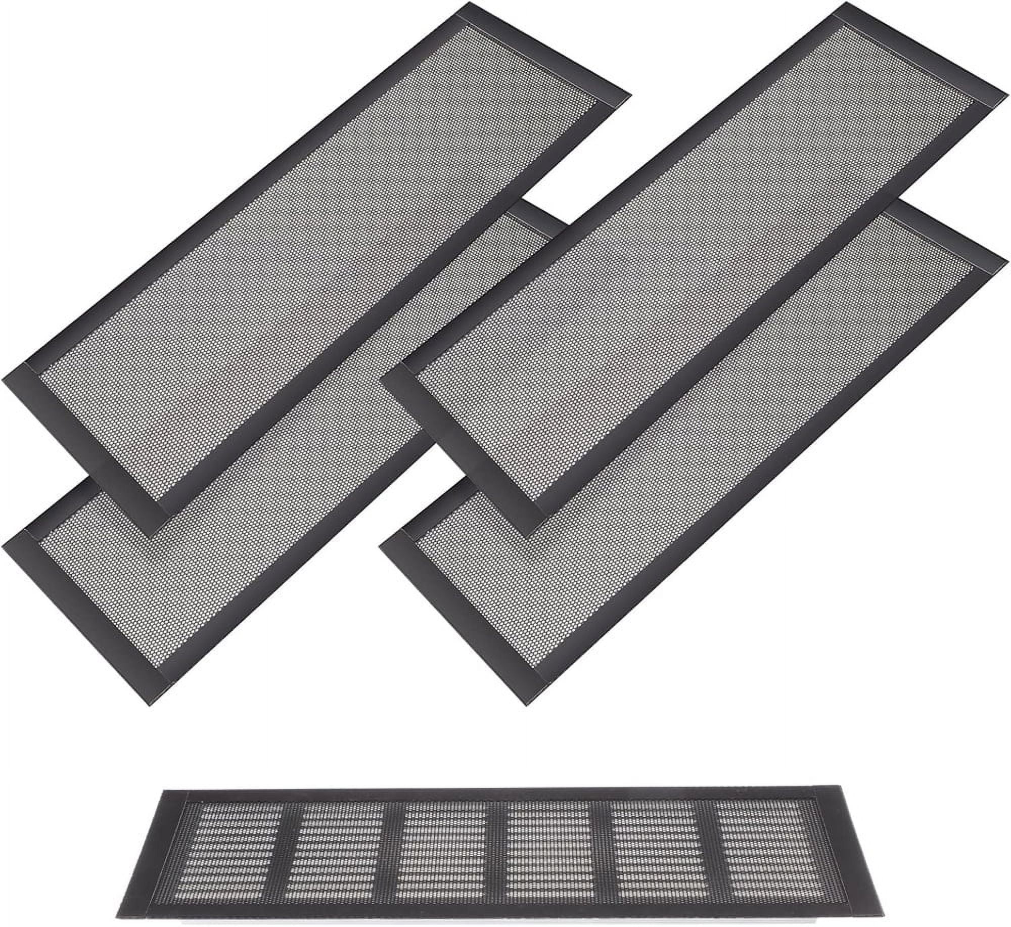 4PCS Strong Magnetic Floor Vent Covers,Black Magnetic Air Vent Screen ...