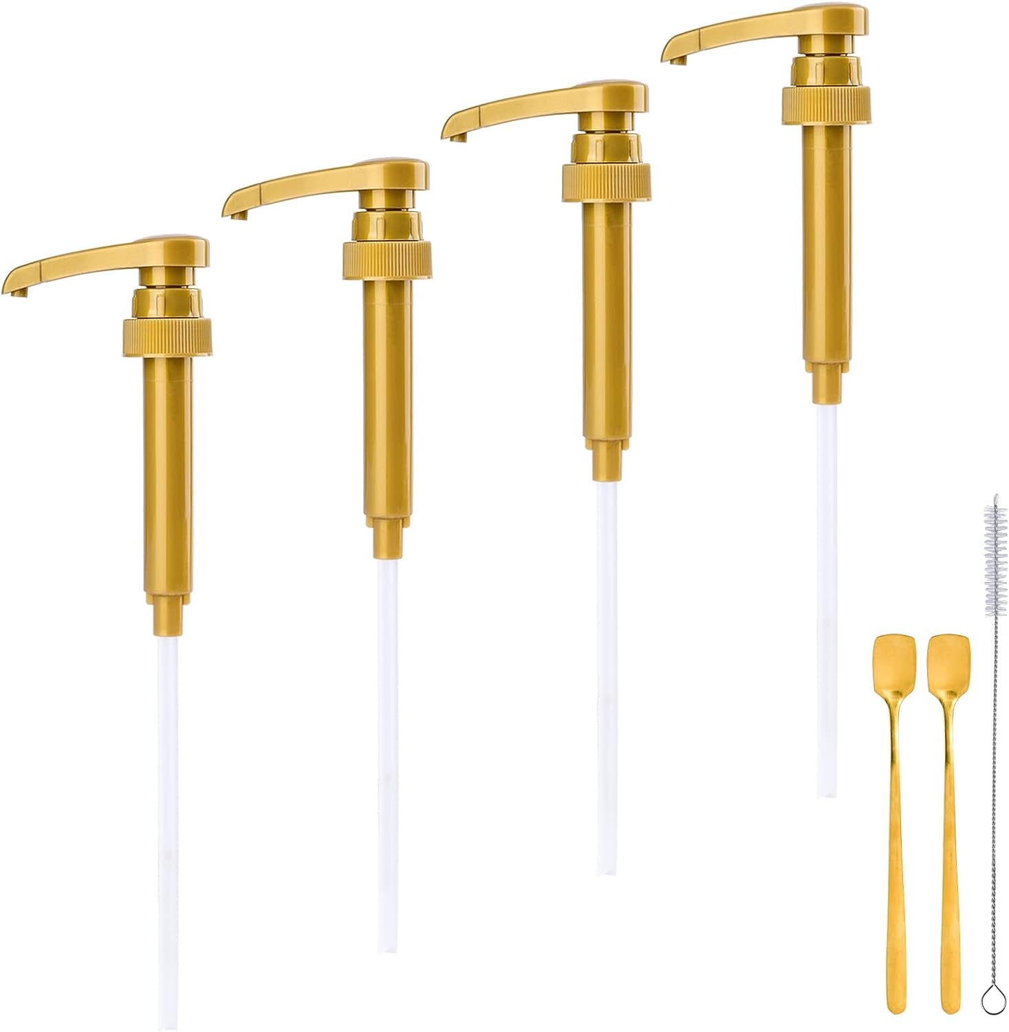 4PCS Syrup Pump for 25.4 Oz/750ml Flavorings Bottles, Coffee Syrup Pump ...