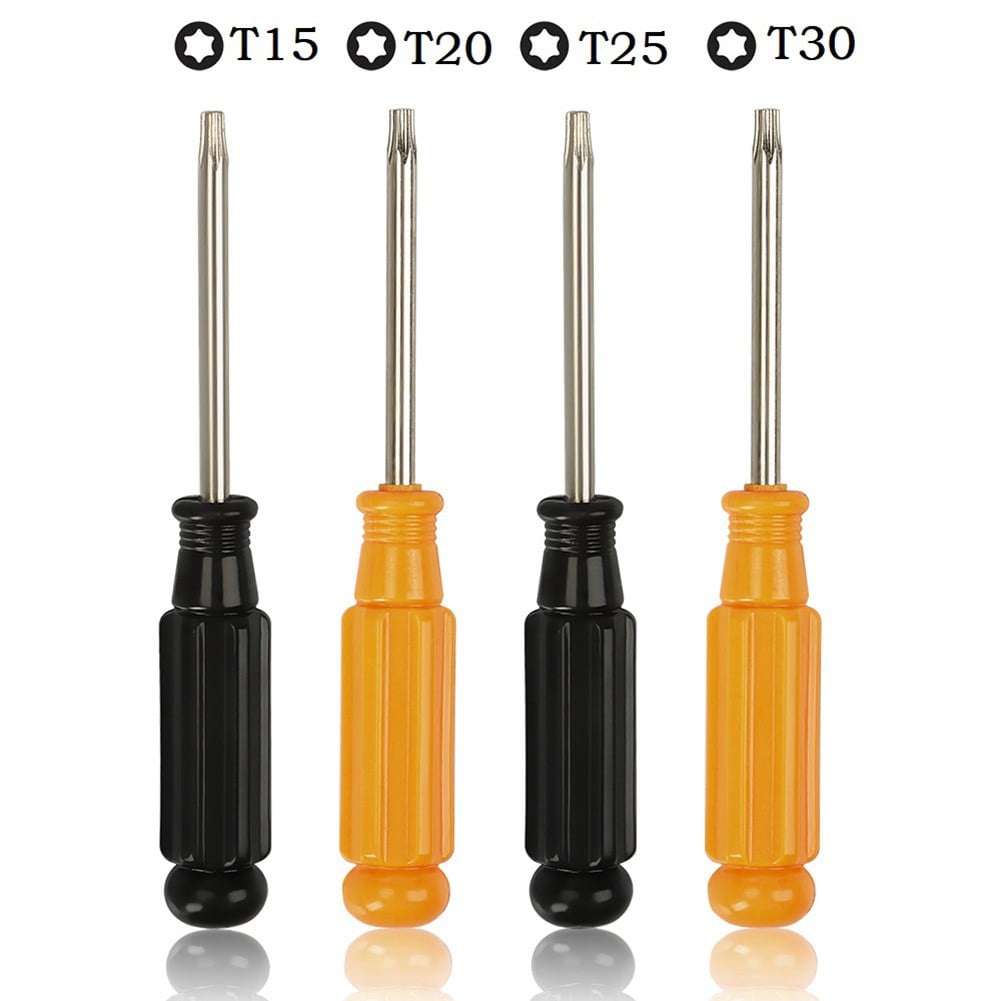 4PCS T15 T20 T25 T30 Torx Head Tamper Proof Security Screw Bolt Hole Screwdriver - Walmart.com