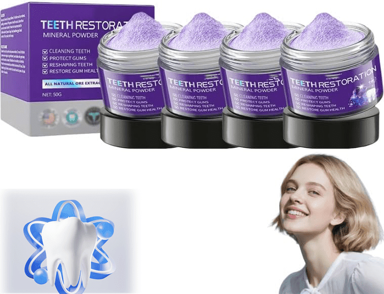 4PCS Teeth Restoration Mineral Powder, Teeth whitening Powder, Freshen ...