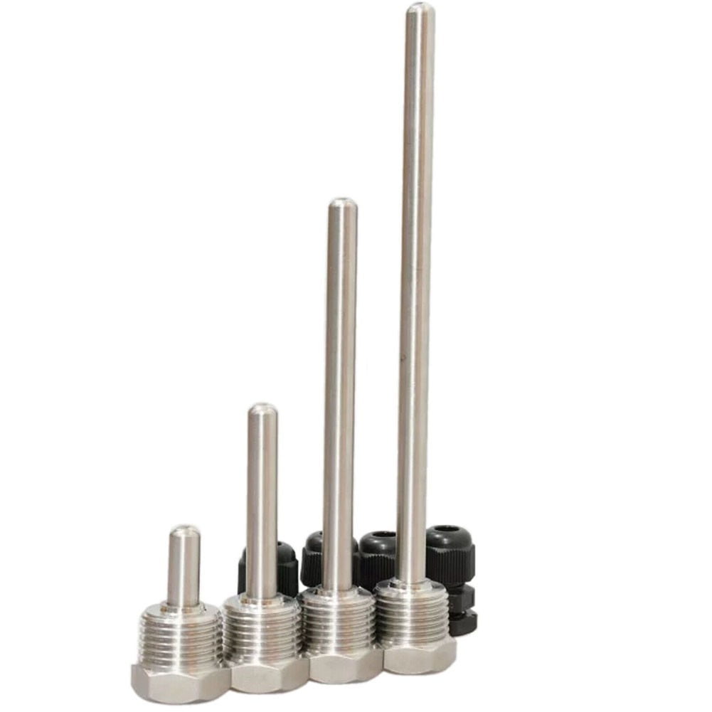 4PCS Temperature Sensor Stainless Steel PN40 Thermowell For Temperature ...