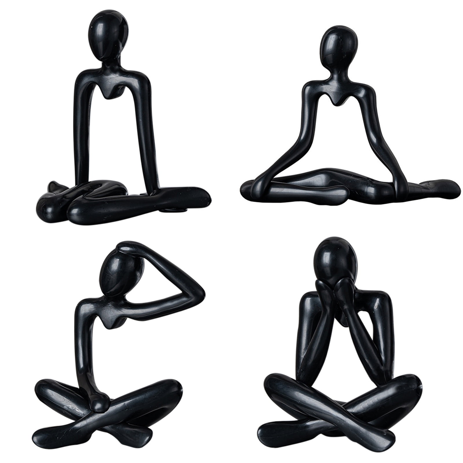 4PCS Thinker Statue Office Decor Desk Decor, Abstract Decor Art ...