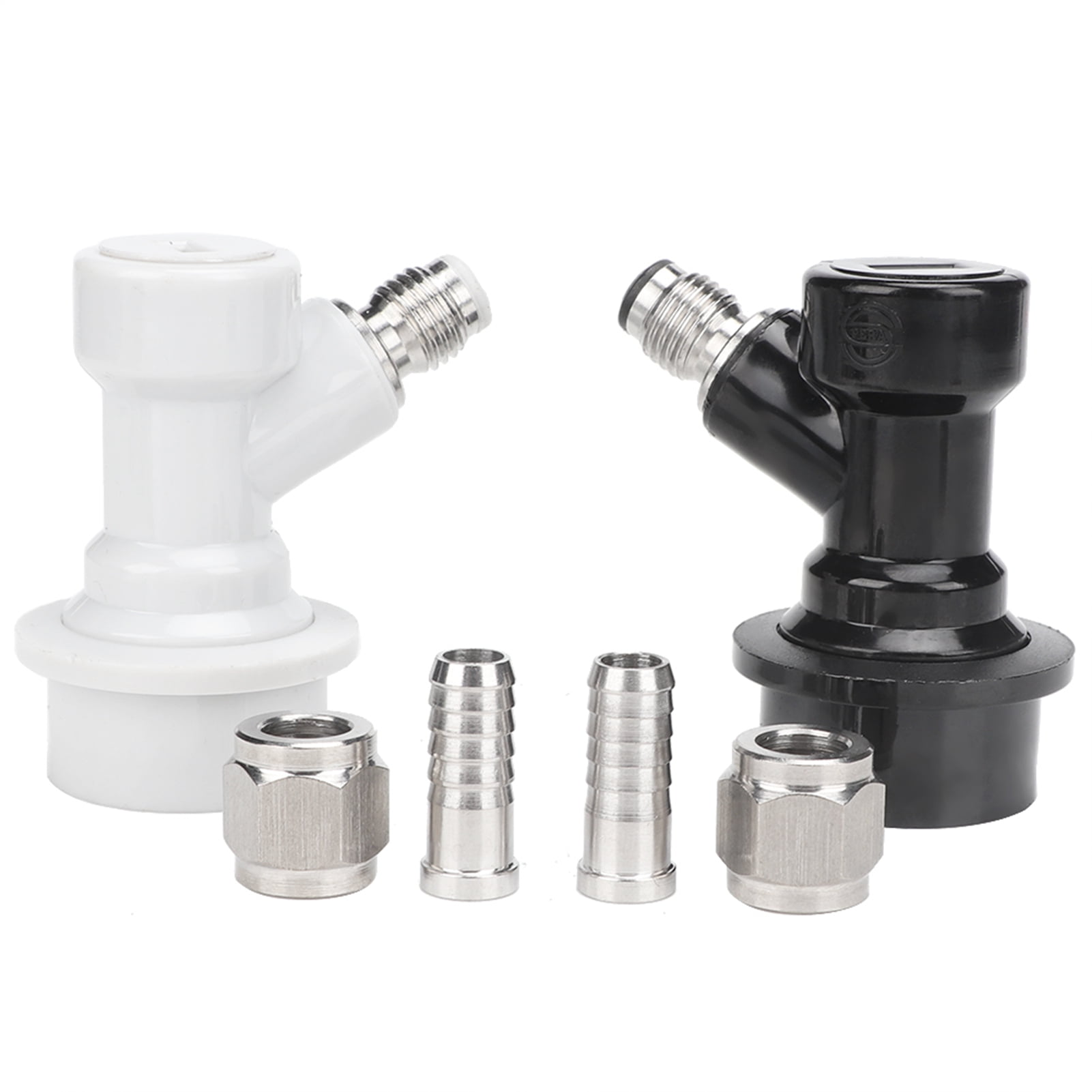 4PCS Threaded Ball Lock Keg Fittings Plastic Connector with Adapter ...