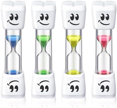 4PCS Timer for Kids Assorted Colors, Smile Pattern CuteToothbrush Timer ...