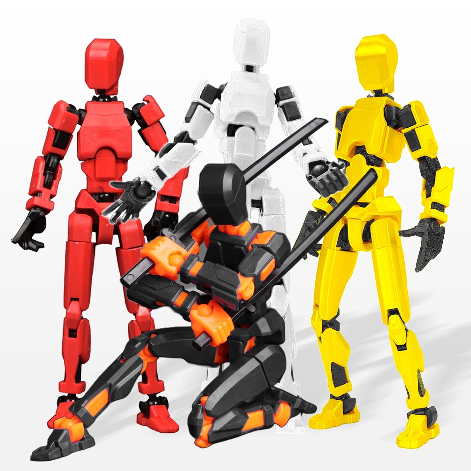 4PCS Titan 13 Action Figure, Multi-Jointed Action Figures Dummy 13 ...