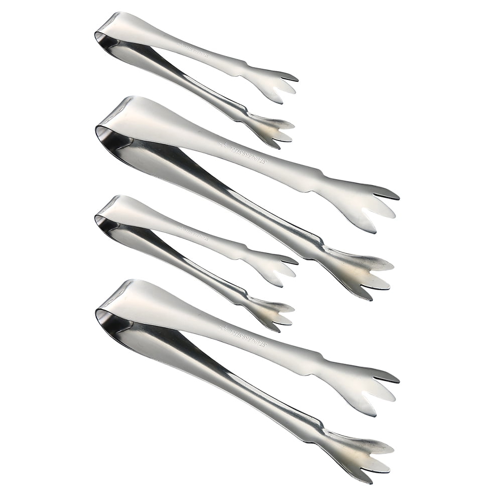 4PCS Tongs Stainless Steel Serving Tongs Sugar Tongs Appetizers Tongs ...