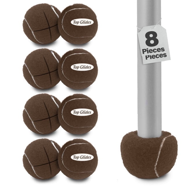 8PCS Top Glides Pre-cut Walker Tennis Ball Glides - 4 Pairs (Brown ...