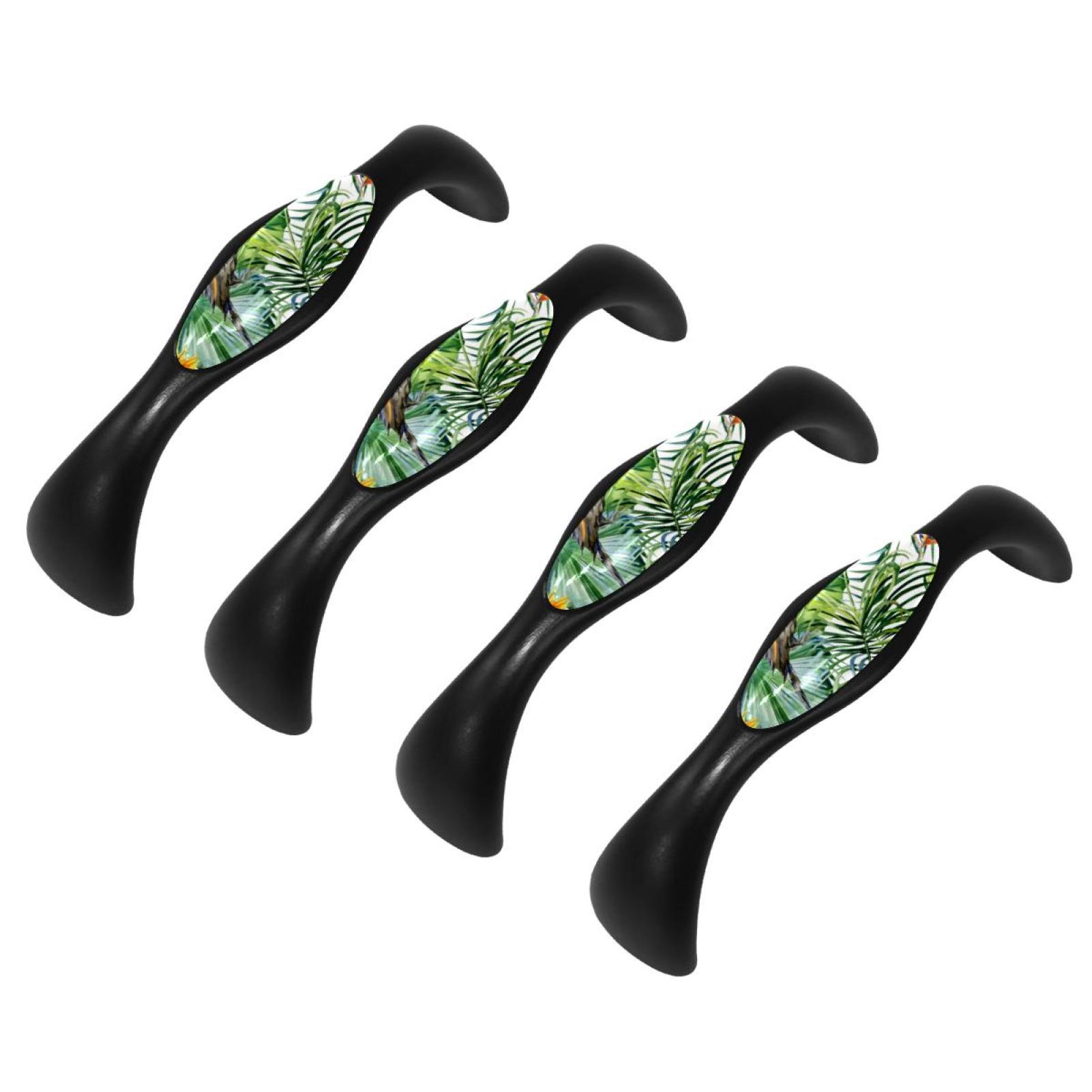 4PCS Toucan Arched Drawer Pulls Crystal Glass White Knobs with Screws ...