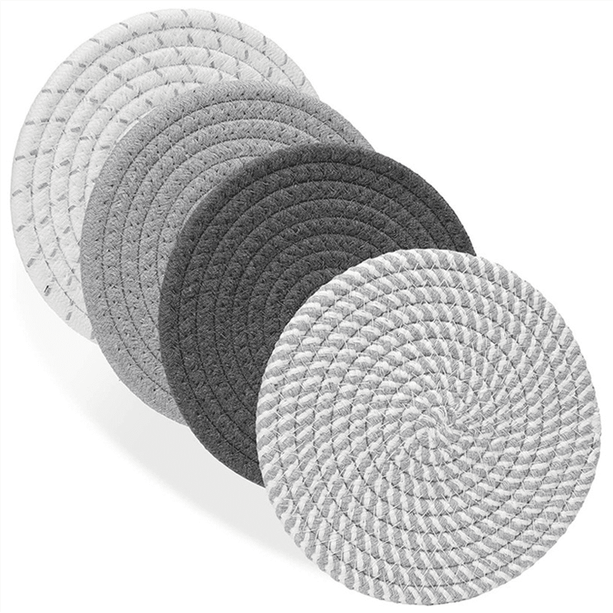 4PCS Trivets for Hot Dishes 7 Inch Heat Pads Plate Mats Kitchen ...