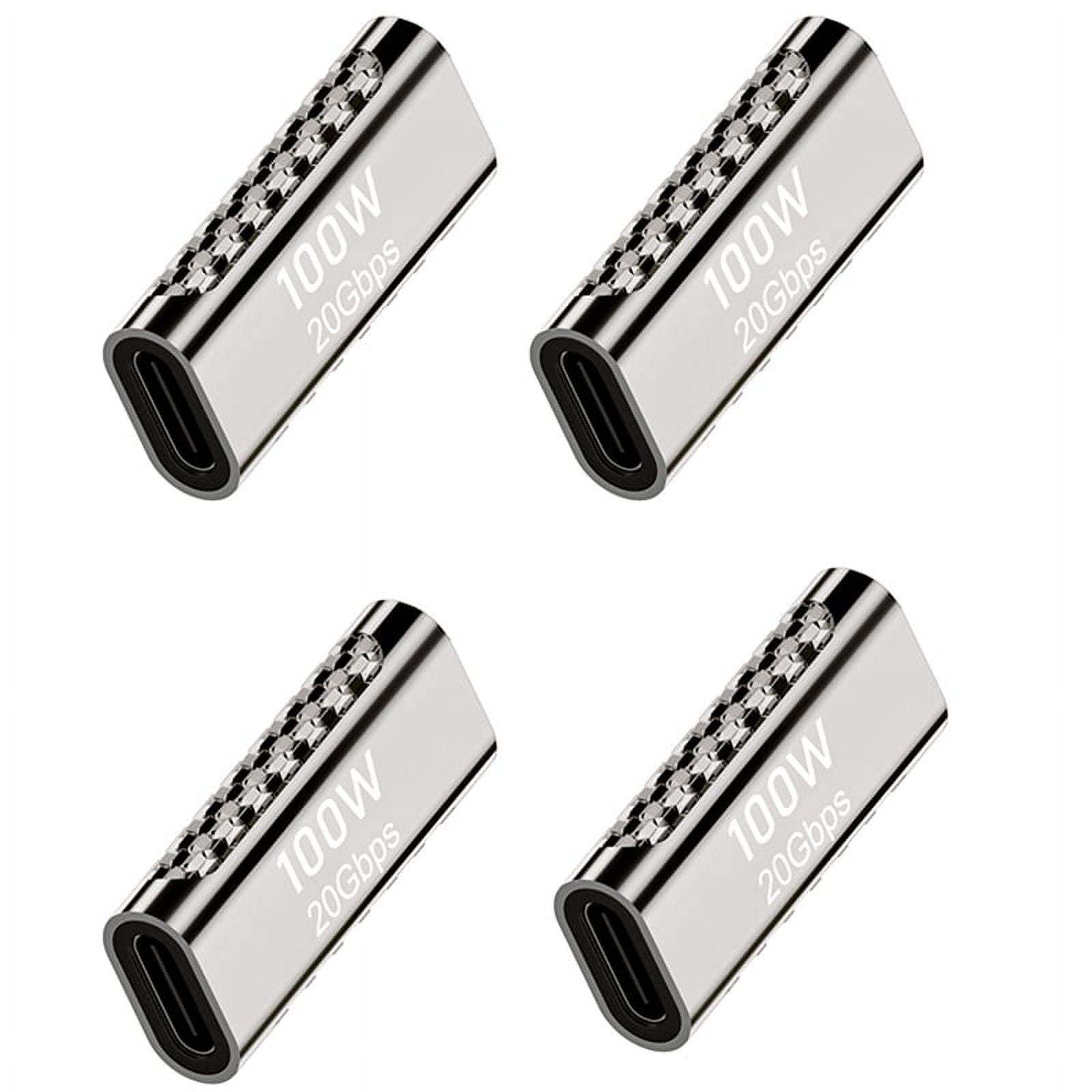 4PCS Type-C Female to Type-C Female Adapter 20Gbps Fast Charging Audio ...
