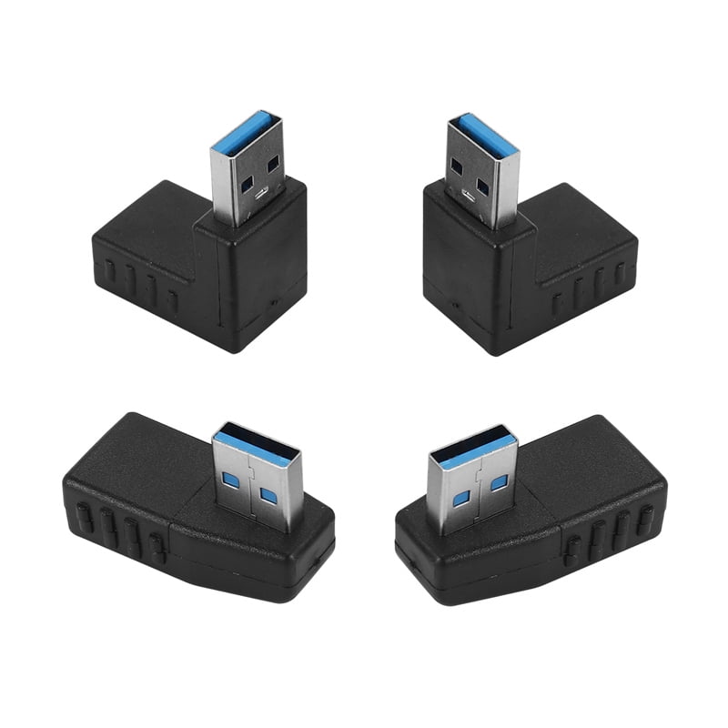 4PCS USB 3.0 Adapter Couplers 90 Degree Male to Female USB Connector ...