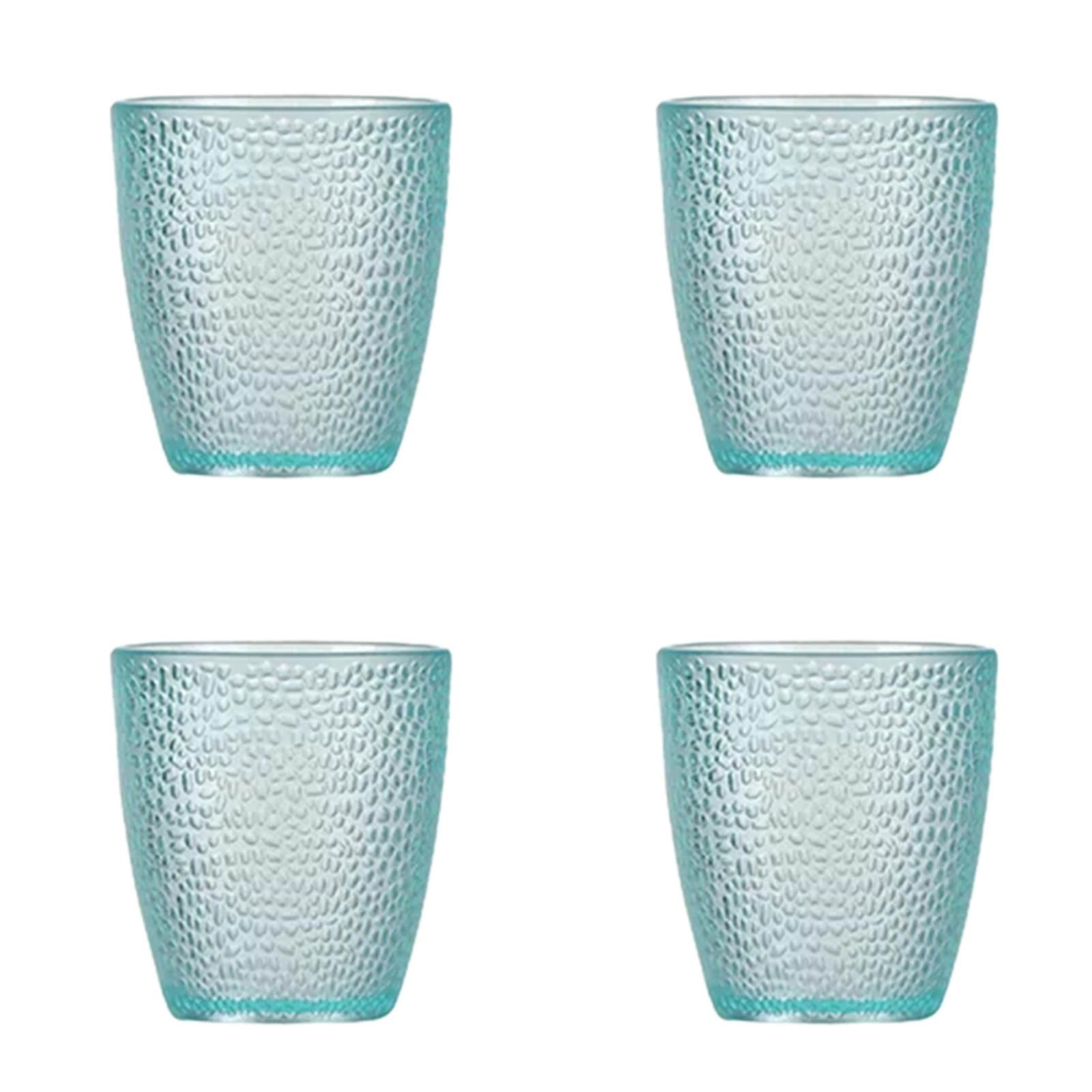 4PCS Unbreakable Acrylic Drinking Glasses - Clear Tumblers for , Juice ...