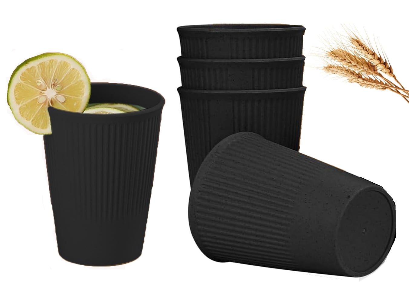 4PCS Unbreakable Drinking Cups for Kids Adults Toddler, 12oz Reusable ...