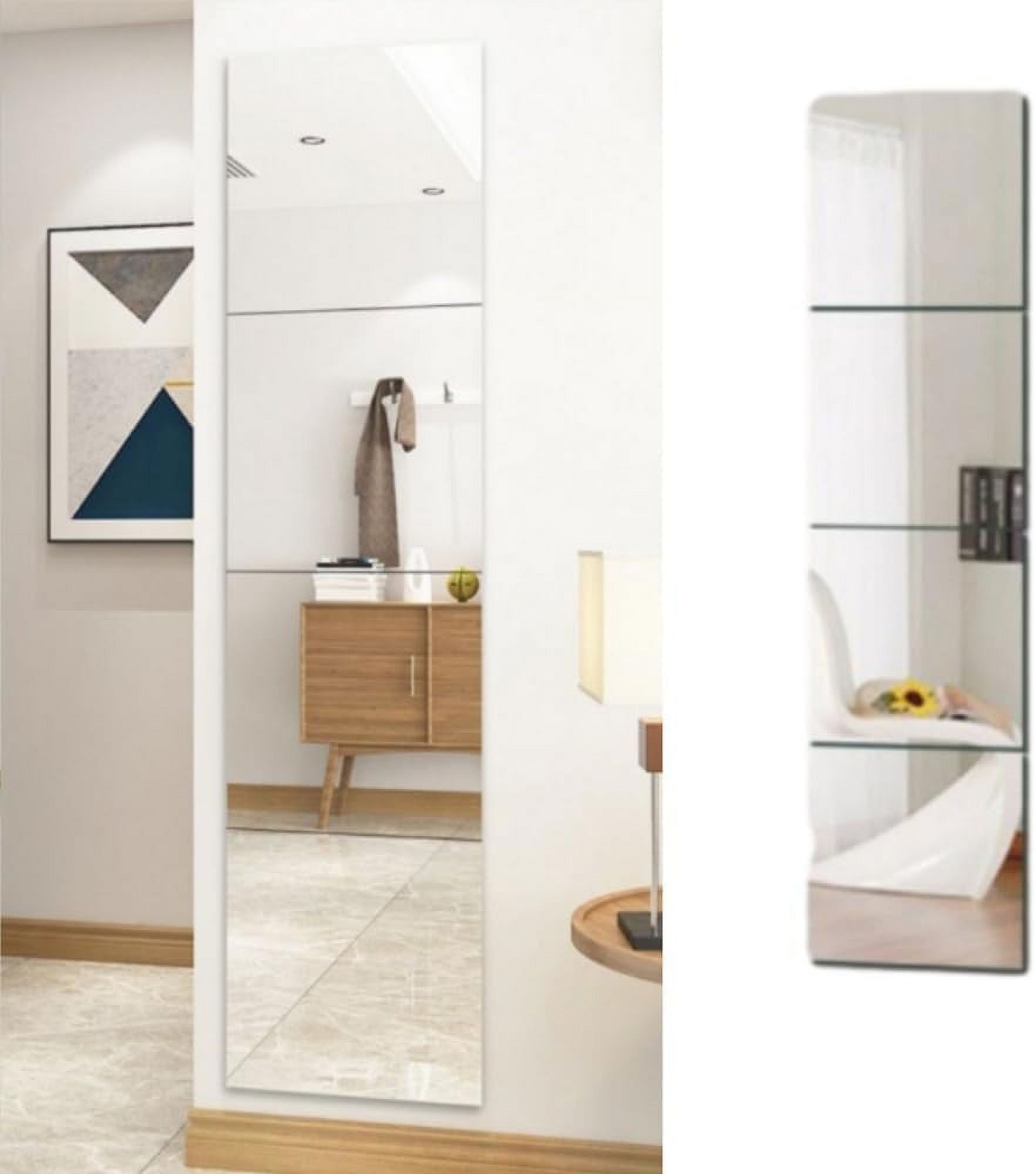 4PCS Unbreakable Full Length Wall Mirror Cheap,Over The Door Mirror ...