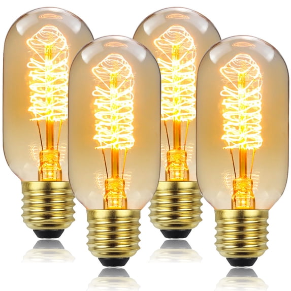 4PCS Vintage Edison Bulb T45 E27 Retro Lamp 40W/25W Ampoule Vintage ...