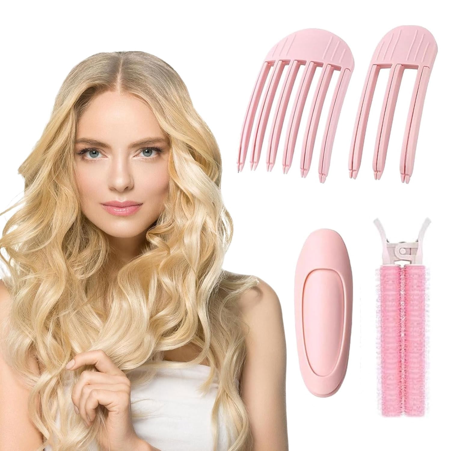 4PCS Volumizing Hair Clips for Women, Root Lifting Comb Clip for Flat ...