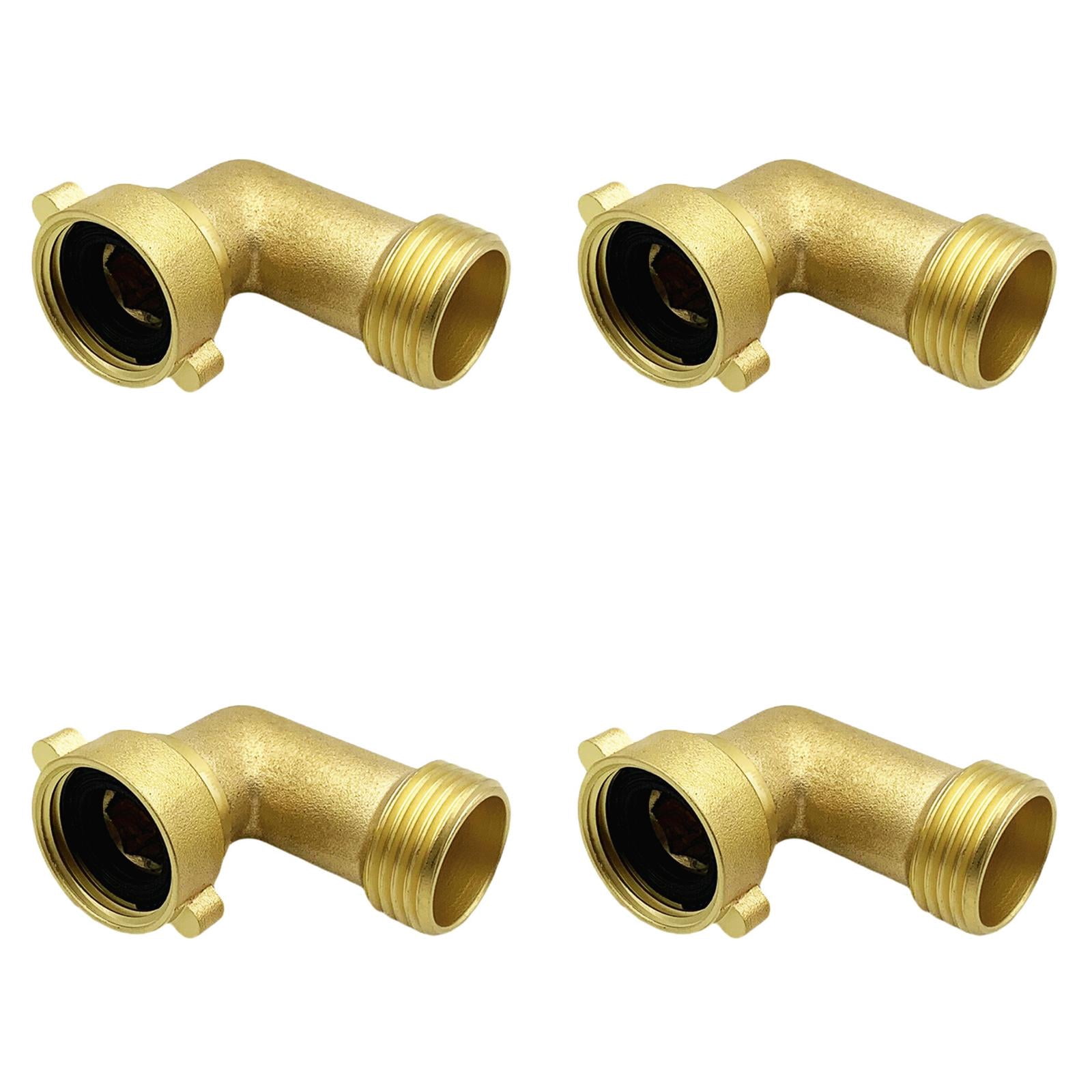 4PCS Water Hose Elbow for RV, 3/4" Brass RV Drinking Water Hose Adapter ...