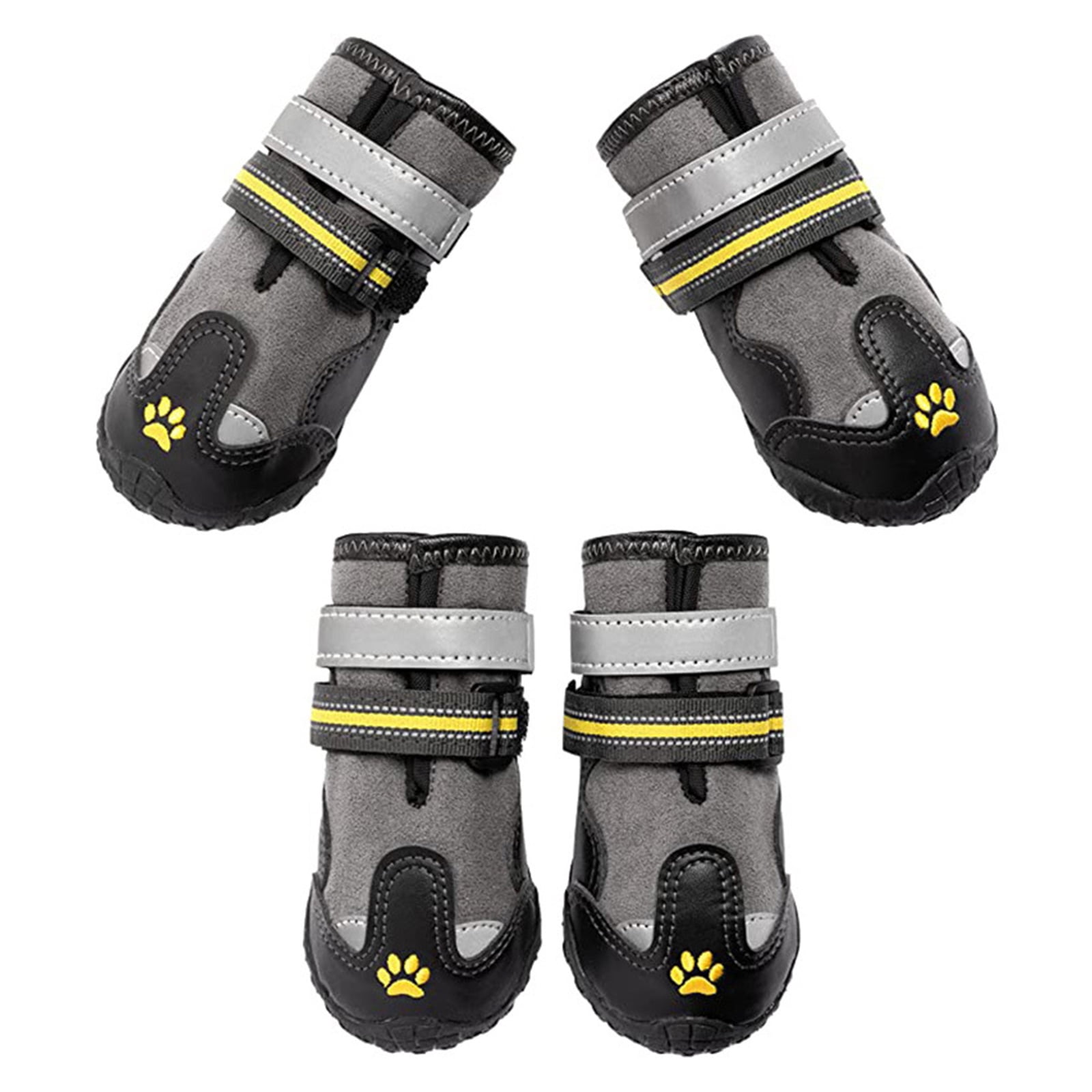 4PCS Water Resistant Pet Shoes NonSlip Dog Footwear Boot For Small to ...