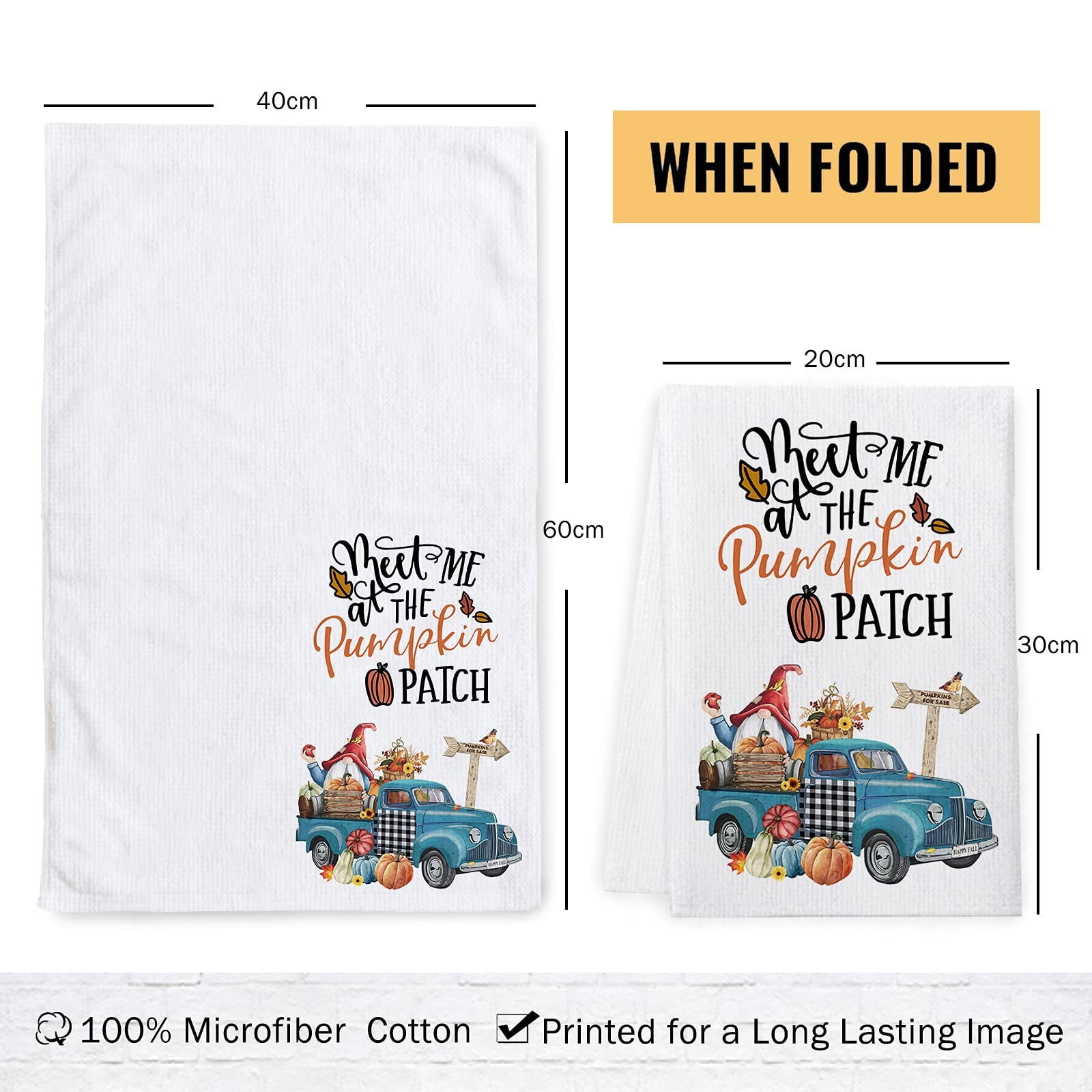 4PCS Welcome Fall Kitchen Welcome Hand Towels Rag Maple Leaves Pumkin ...