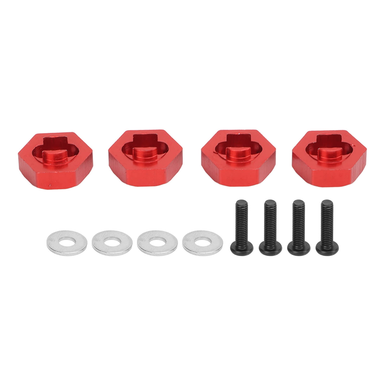 4PCS Wheel Hex Hub Adapter Aluminum Alloy Wheel Hex Coupler for 1/18 Truck Red - Walmart.com