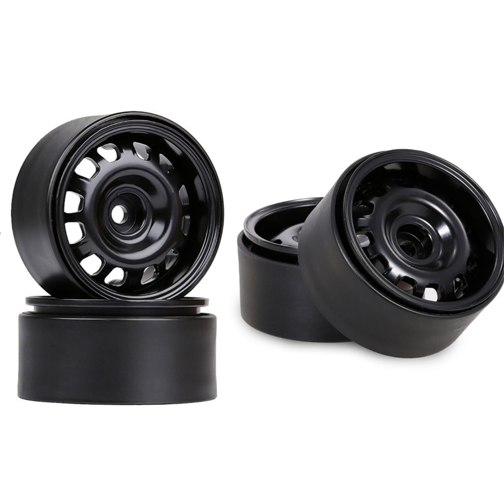 4PCS Wheel Hub 12mm Beadlock Alloy Wheel Rims with 12 Spokes for Remote ...