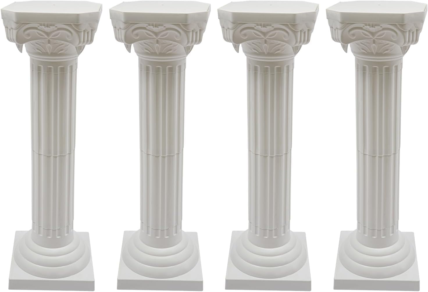 4PCS White Roman Pillar,Elegant Wedding Roman Column Set,Plastic ...