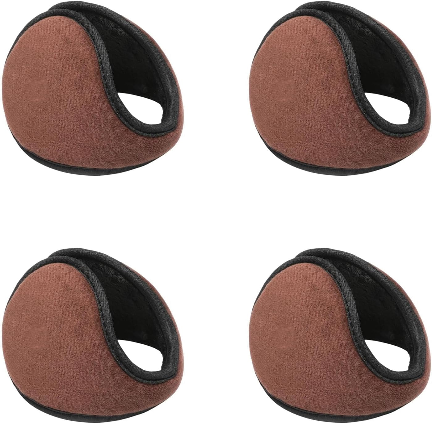 4PCS Winter Ear Muffs for Men Women Fleece Behind Head Ear Warmers for ...