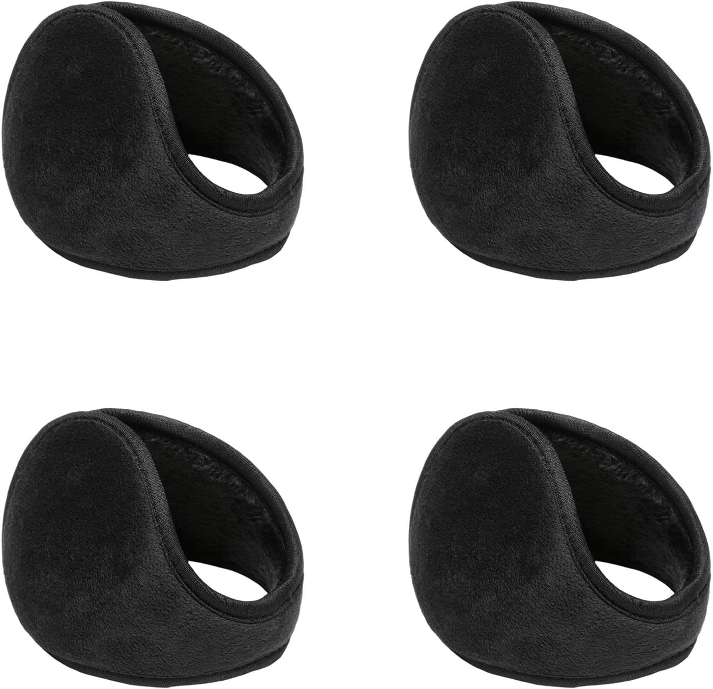4PCS Winter Ear Muffs for Men Women Fleece Behind Head Ear Warmers for ...