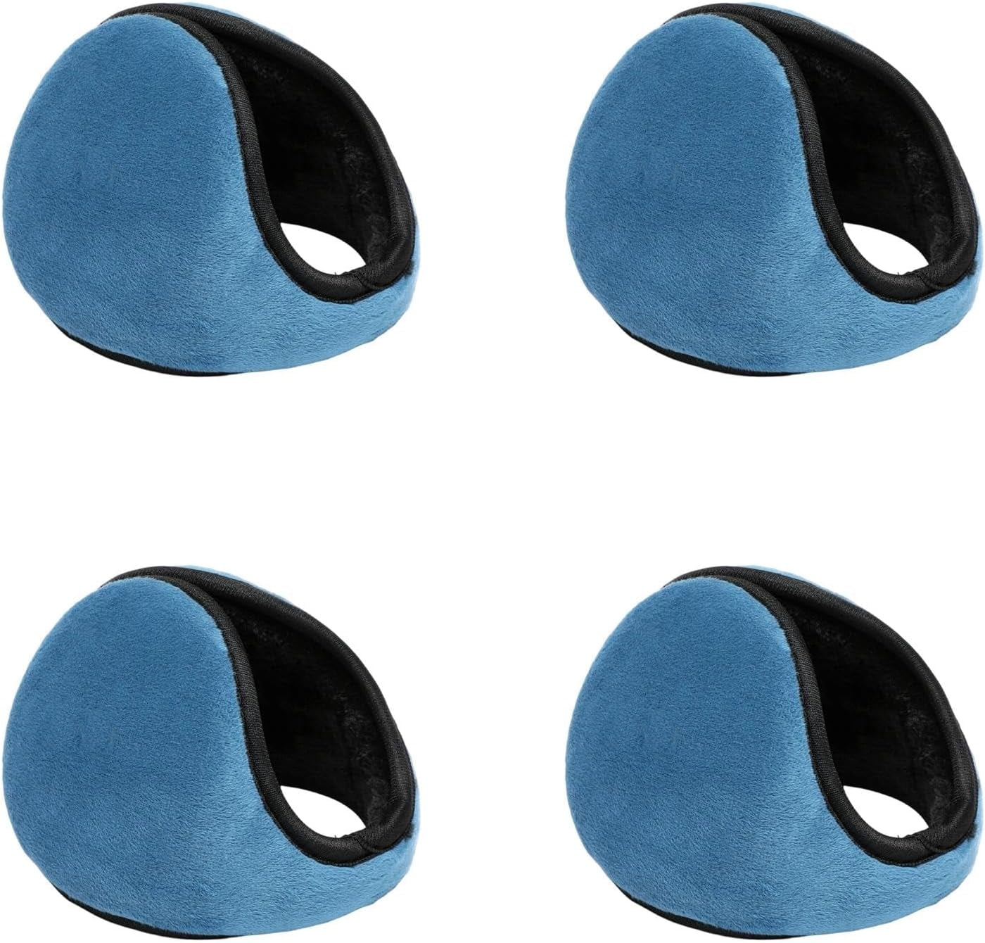 4PCS Winter Ear Muffs for Men Women Fleece Behind Head Ear Warmers for ...