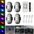4PCS Wireless LED Strobe Lights with Remote Control, Waterproof USB ...