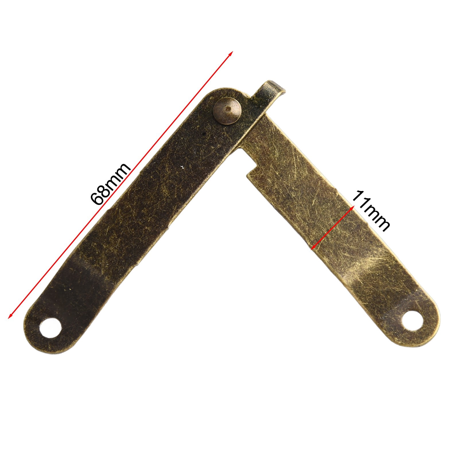 4PCS Wooden Box Positioning Tripod Antique Lid Folding Support Hinge ...