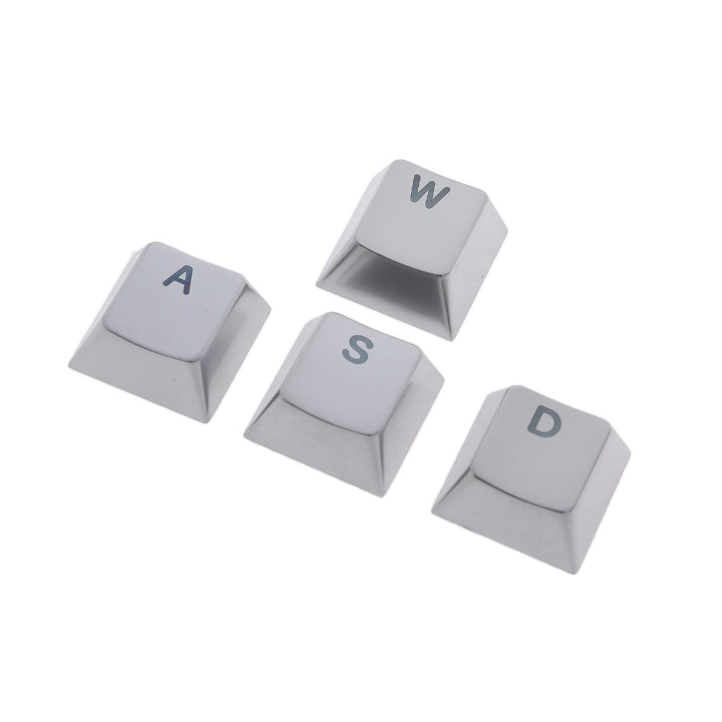 4PCS Zinc Alloy Metal Keycaps Light Etched for Mechanical Keyboards ...