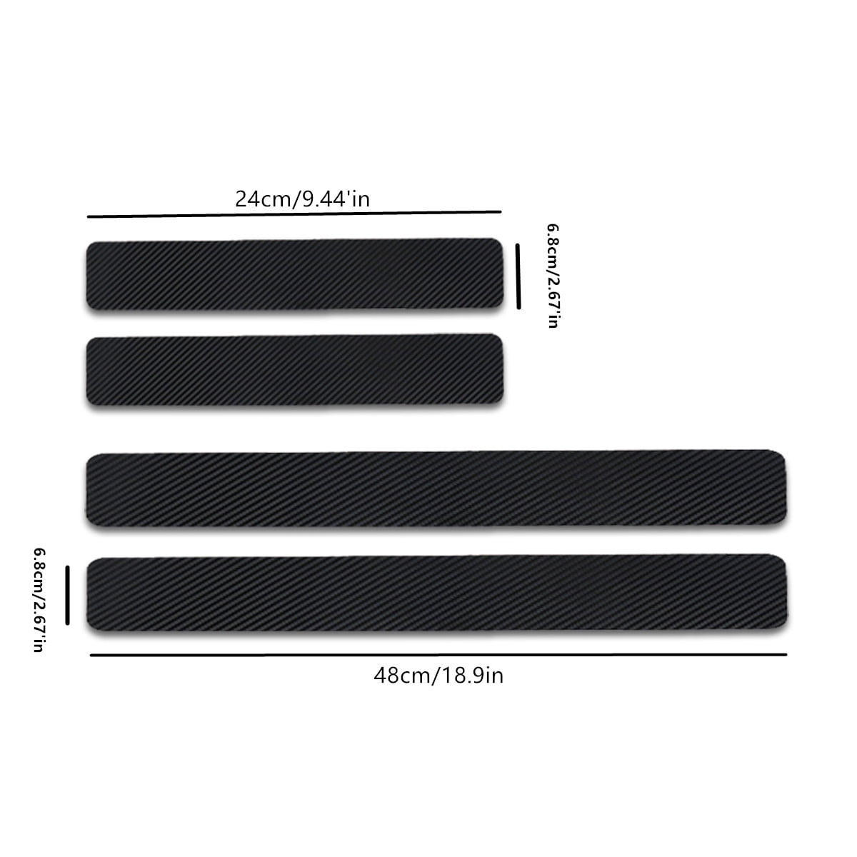 4PCS set Car Stickers For Audi A6 Anti Scratch Door Sill Strip Carbon ...