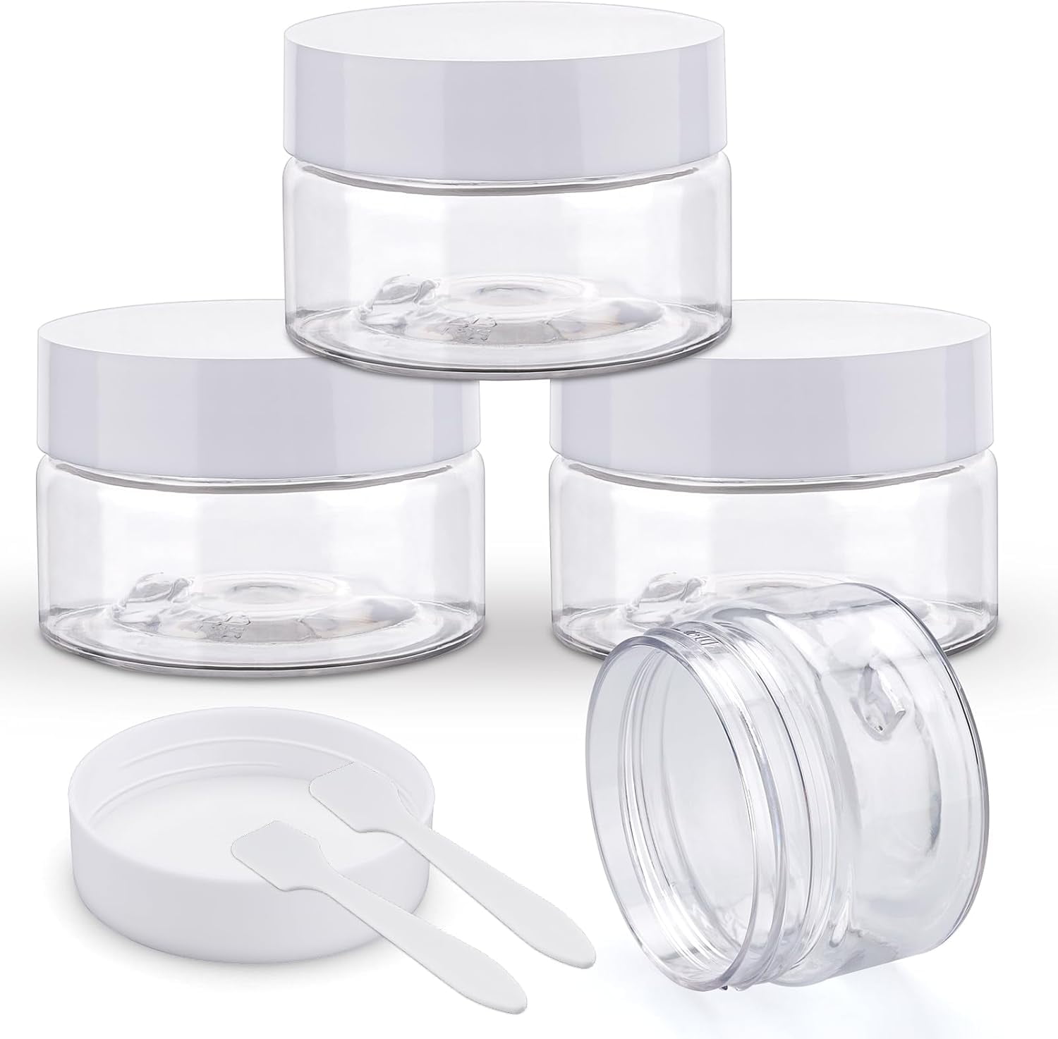 4PCs 1oz travel jar container, facial cream jar, refillable cosmetic ...