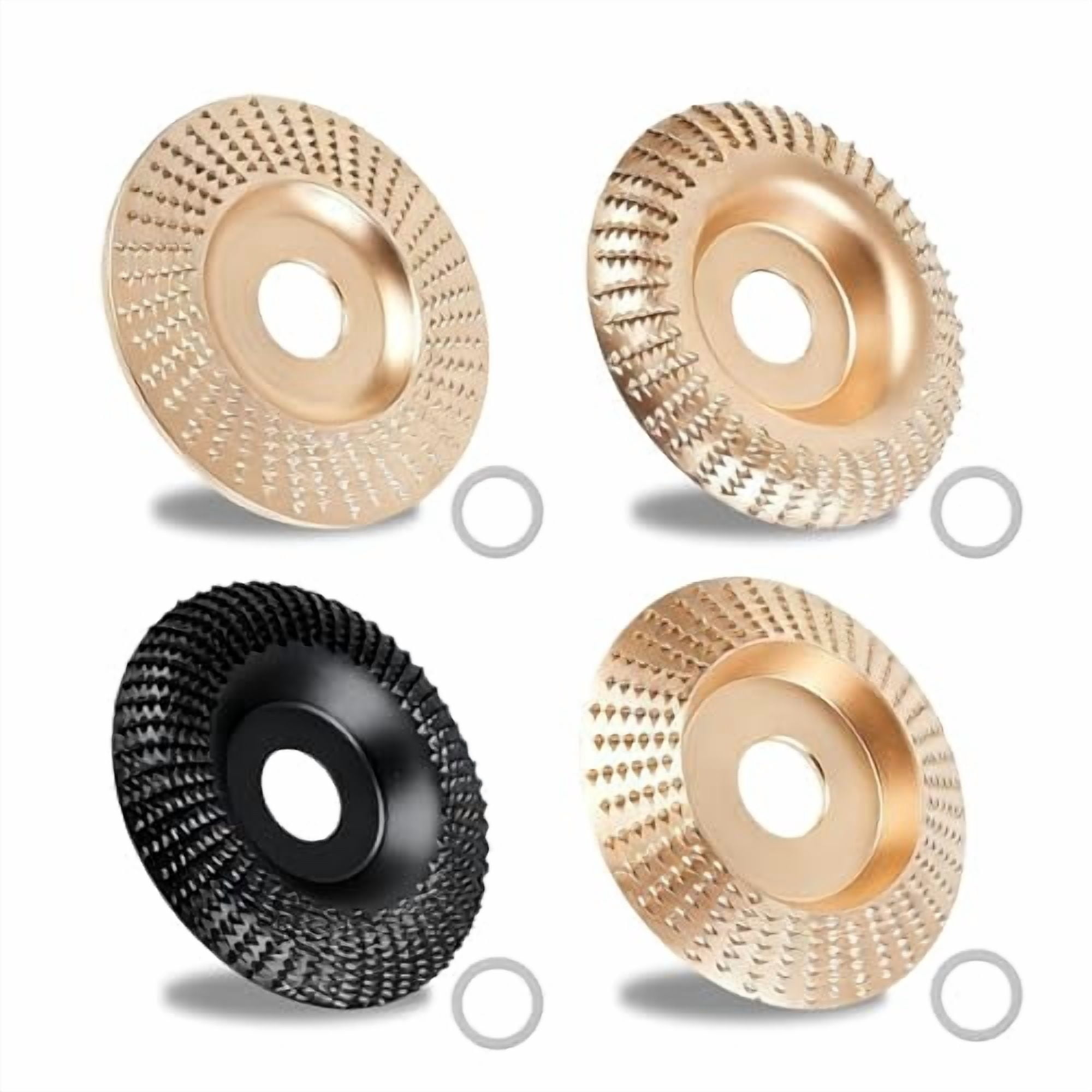 4PCs Angle Grinder Wood Carving Grinding Disc Set | 4" or 4 1/2" Wood ...