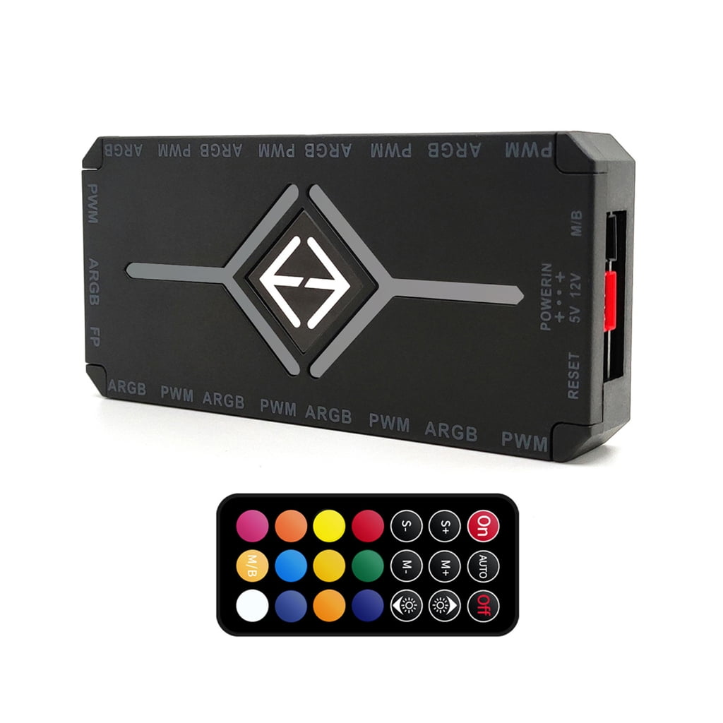 4PIN PWM RGB Case Fan Hub Controller SATA Power Adapter for ARGB PWM ...