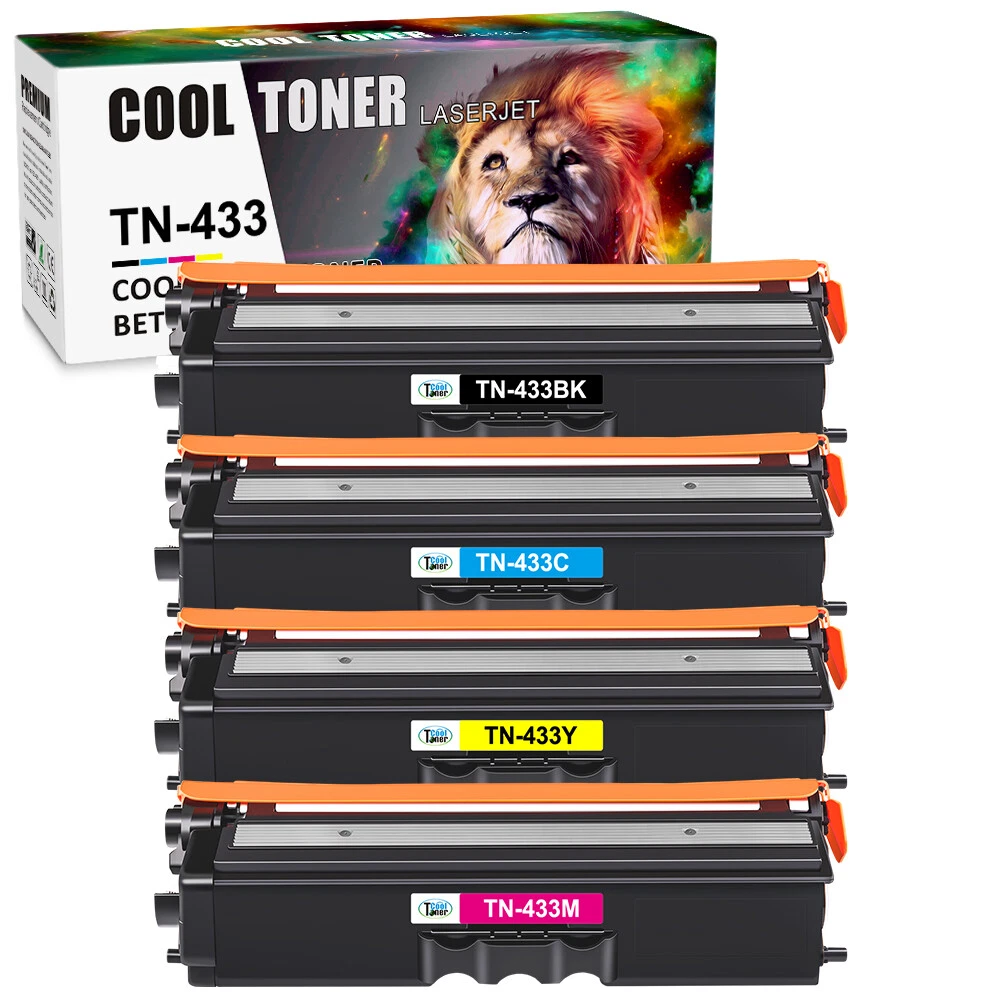 4PK Compatible For Brother MFC-L8610CDW MFC-L8900CDW Color Toner TN433 ...