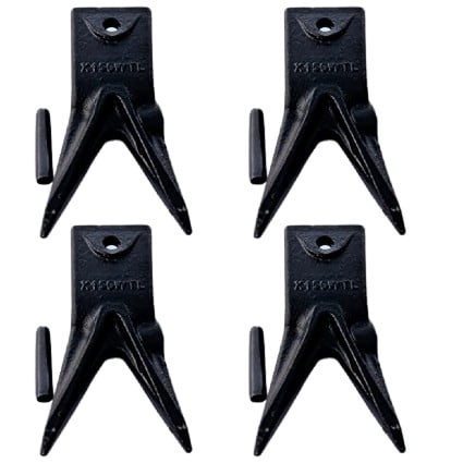 4PK FITS X156 Style Twin Tiger Rock Bucket Teeth w Roll Pins - X156WTL ...
