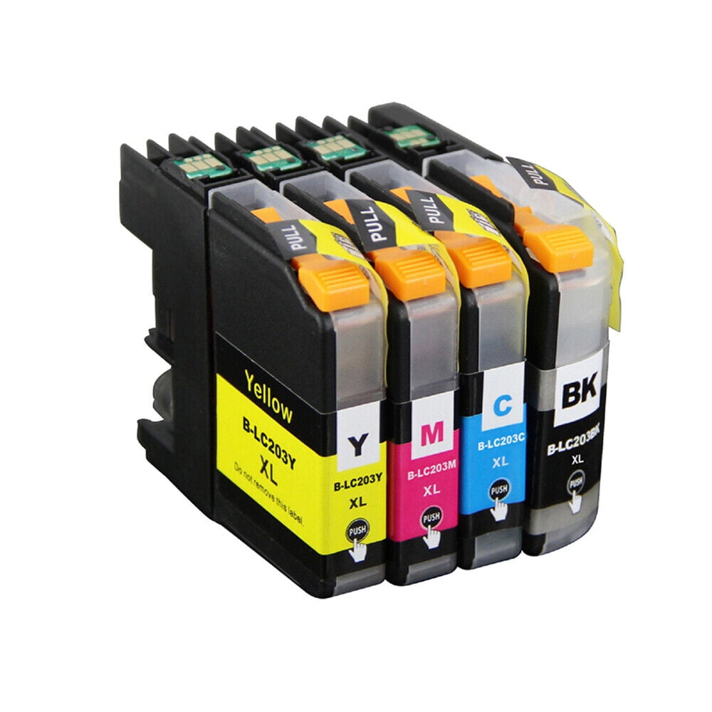 Generic Brand High-Yield Ink Cartridge for Brother LC203XL 4PK Black ...