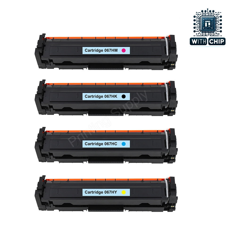 4PK High-Yield Toner Cartridge (with Chip) - Fits Canon 067H LBP630C ...