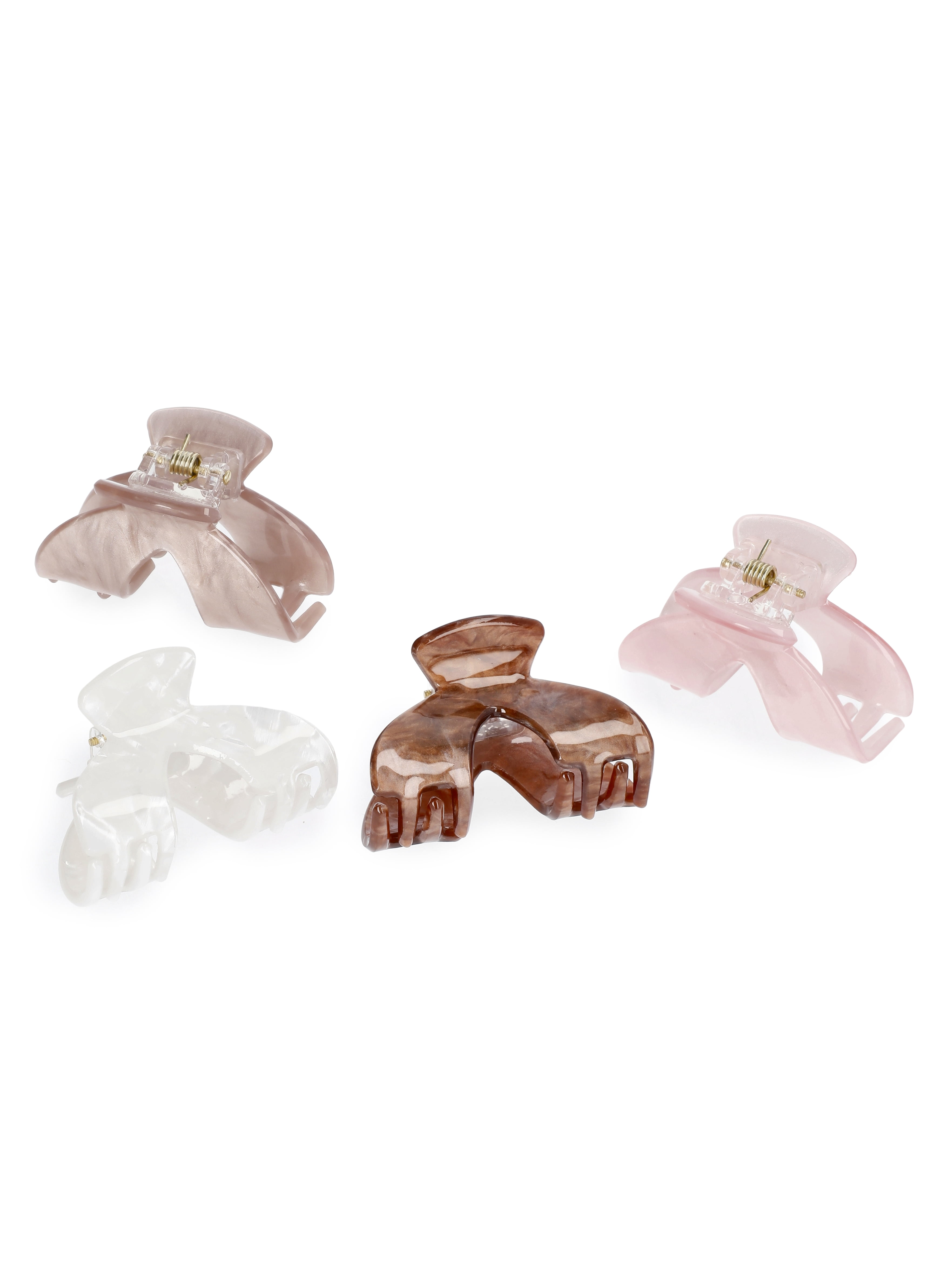 Time and Tru Women's Mini Claw Hair Clips Set, 4-Pack, Pink - Walmart.com