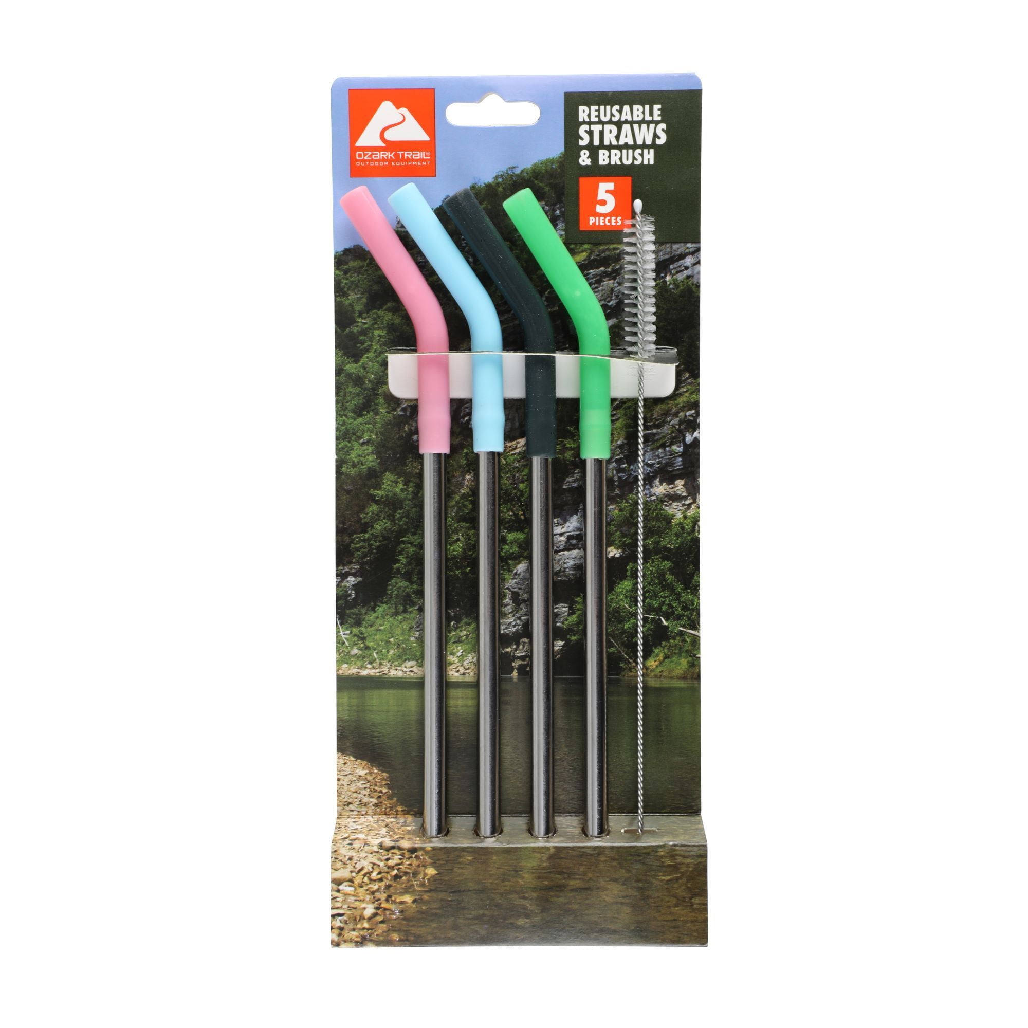 4PK Stainless Steel Straw With Cleaning Brush - Walmart.com