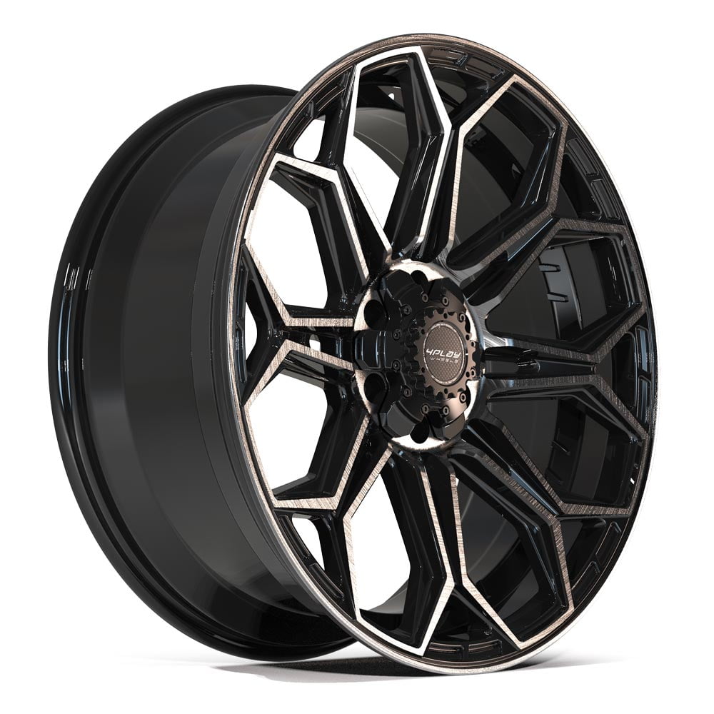 4PLAY Wheels 4P83 24 Inch Rims Fit 6x135 & 6x139.7 24x10 Gloss Black ...