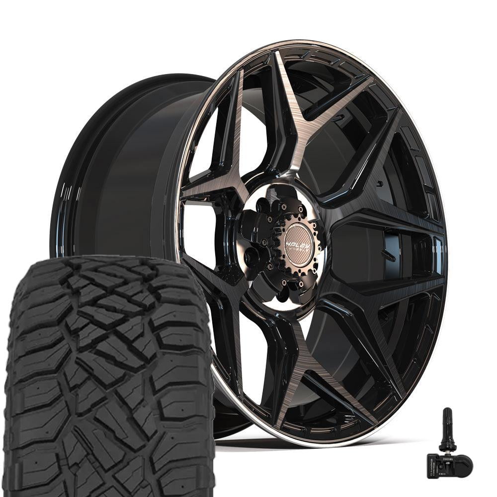 4PLAY Wheels 4P06 20 Inch Rims and Tires Fit 5x127 & 5x139.7 20x9 Gloss ...